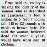 Jeanette Kamahele (NamUs MP#8069) vs. NamUs UP#7765