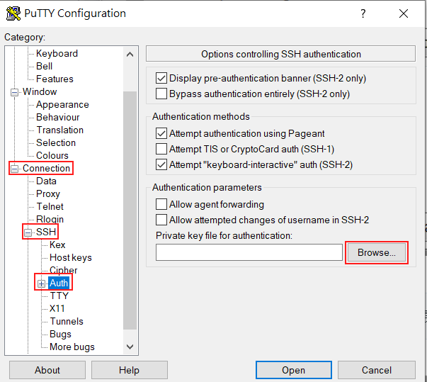 sam: Windows 10 利用 PuTTY 登入 AWS Ubuntu