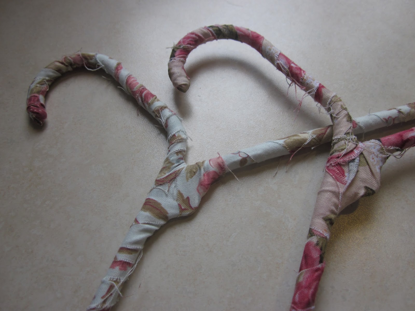 Queen B Creates: Fabric Wrapped Hangers