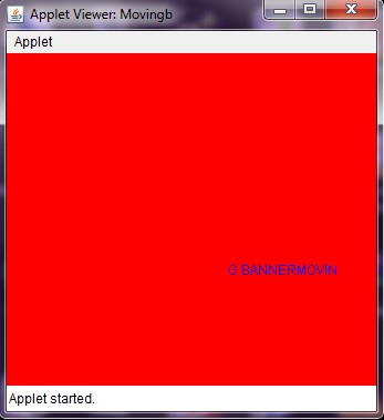 Technology comes with Idea: moving banner using Applet class and Runnable Interface