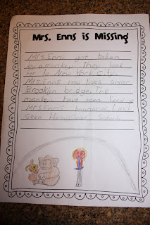 Lauren and Jeanine's Creative Corner: My Teacher is Missing Activity!