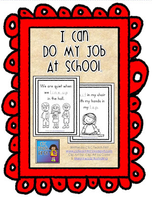 Clip Art by Carrie Teaching First: "I Can Do My Job at School" Book