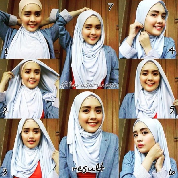 Tampil Stylish dengan Tutorial Hijab Pashmina Jersey - HijaGamiCollections