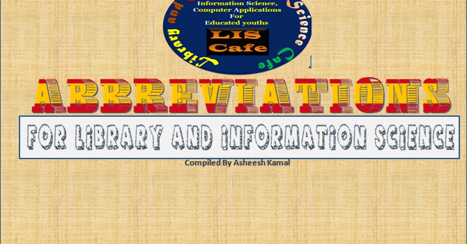 Abbreviations For Library and Information Science