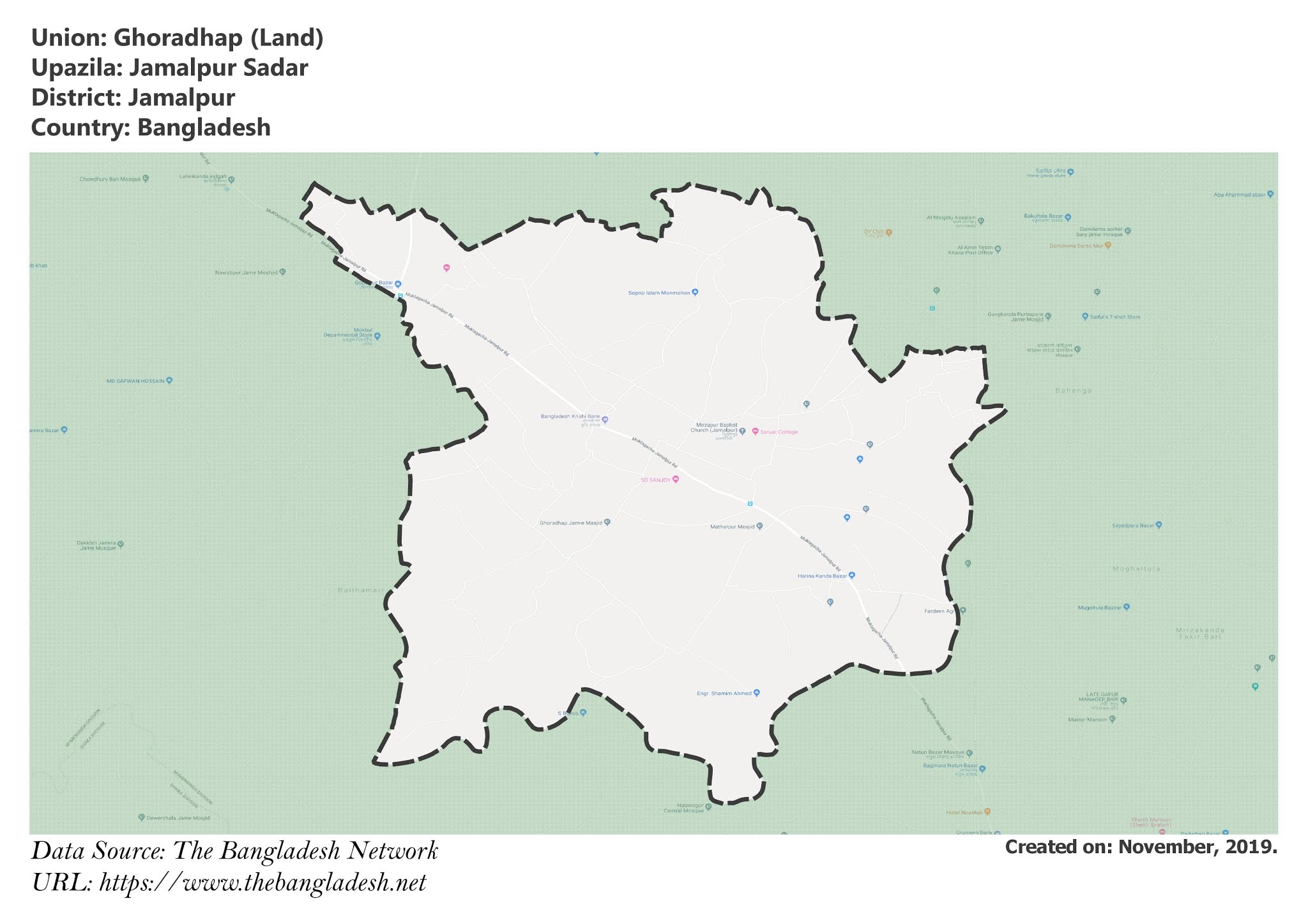 Ghoradhap Union, Jamalpur