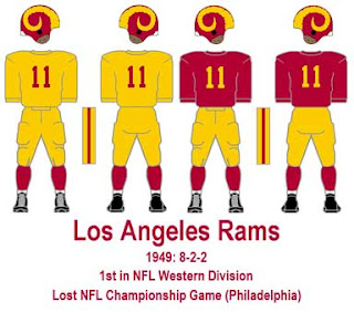 Los Angeles Rams Uniform and Team History | Heritage Uniforms and ...
