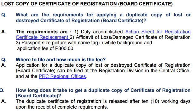 How to Authenticate PRC Certificate of Registration , Itemized Board ...