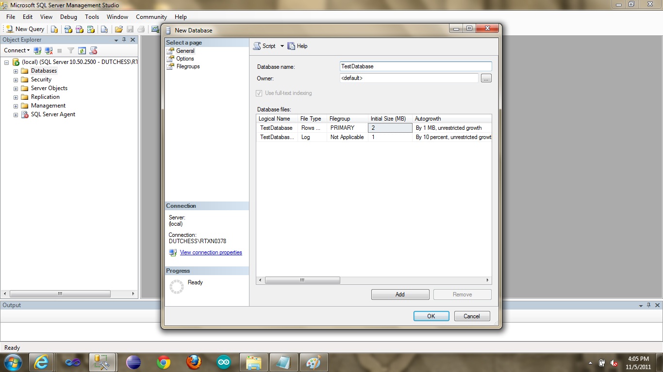 Fun Projects of Various Types: MS SQL Server 2008 R2 - New Database and ...