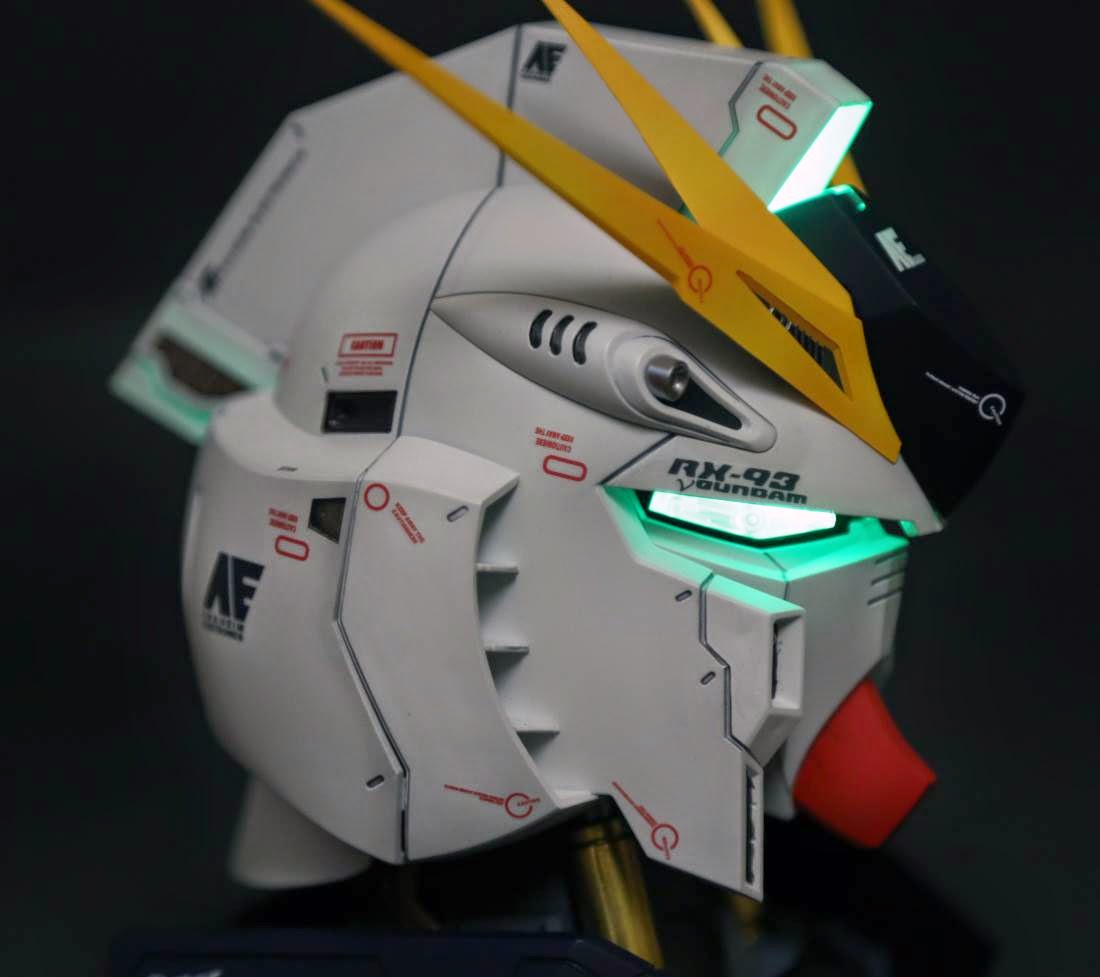 Painted Build: 1/35 RX-93 nu Gundam Head Display - Gundam Kits ...