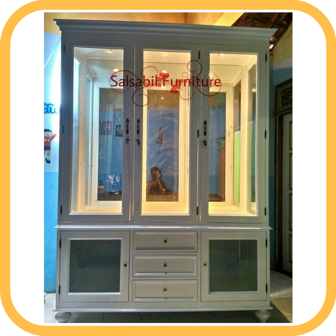 Lemari Hias 3 Pintu Minimalis KLHT022 - Official Web Salsabi Furniture