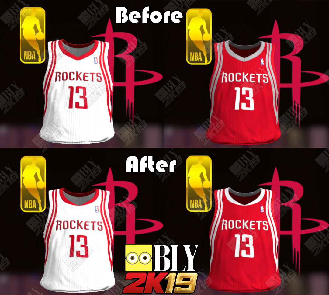 NBA 2K19 03-05 Rockets Jerseys - Shuajota: NBA 2K23 Mods, Rosters ...