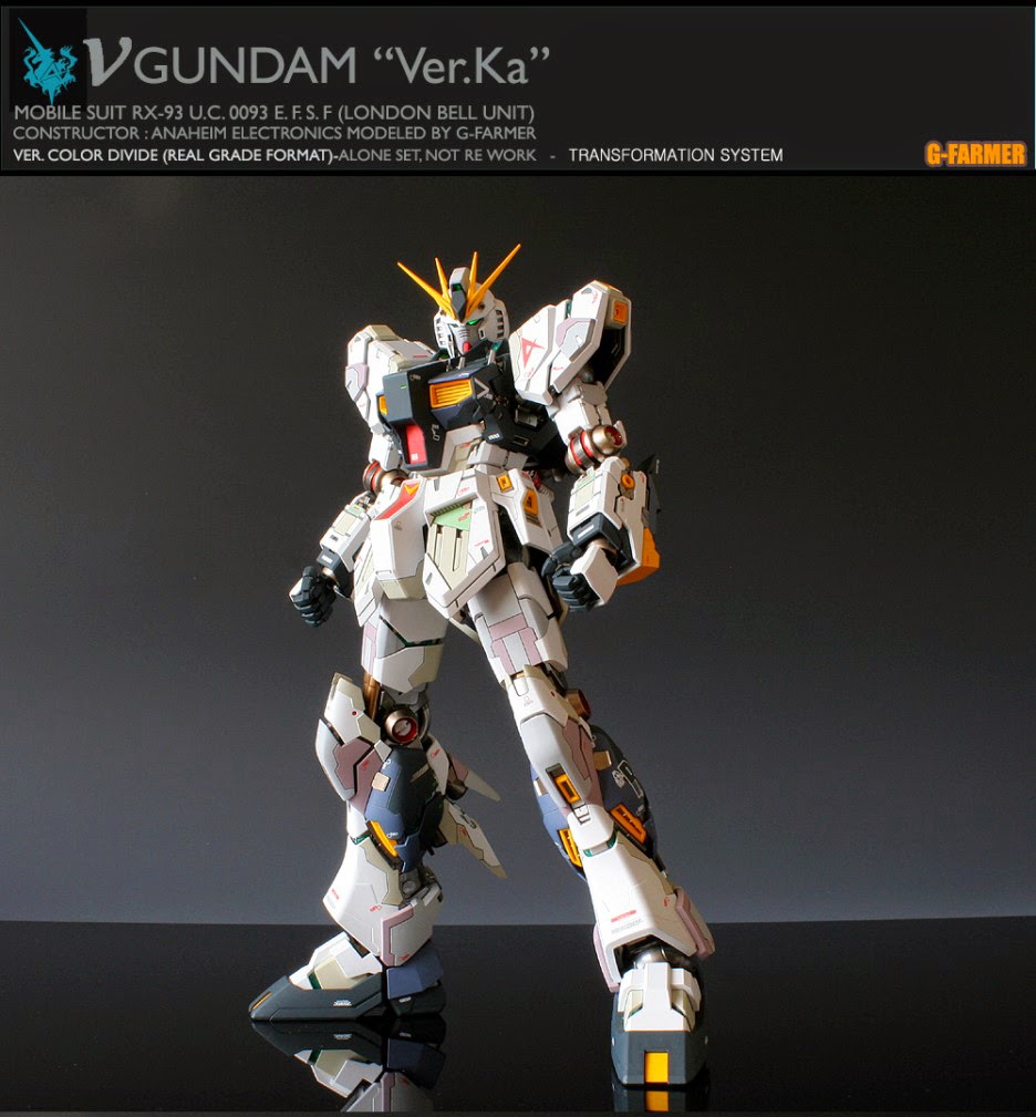 Custom Build: MG 1/100 RX-93 v Gundam Ver. KA "Real Grade Style Detailing"