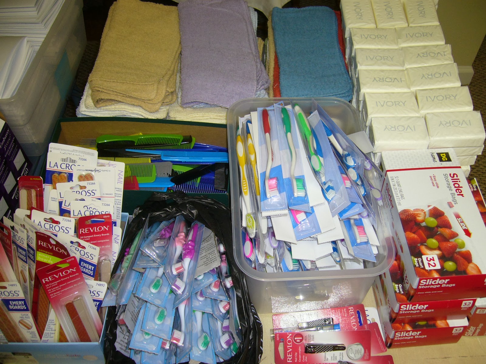 Simply Shoeboxes: Step 3: Bagging Hygiene Supplies ~ Organizing a Spur ...
