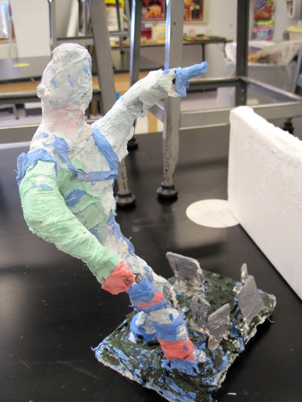 There's a Dragon in my Art Room: People in motion with plaster bandage