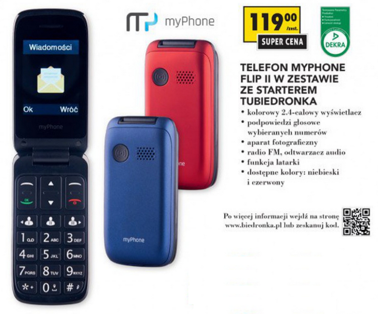 Testujemy produkty z Biedronki: Telefon myPhone Flip II z Biedronki