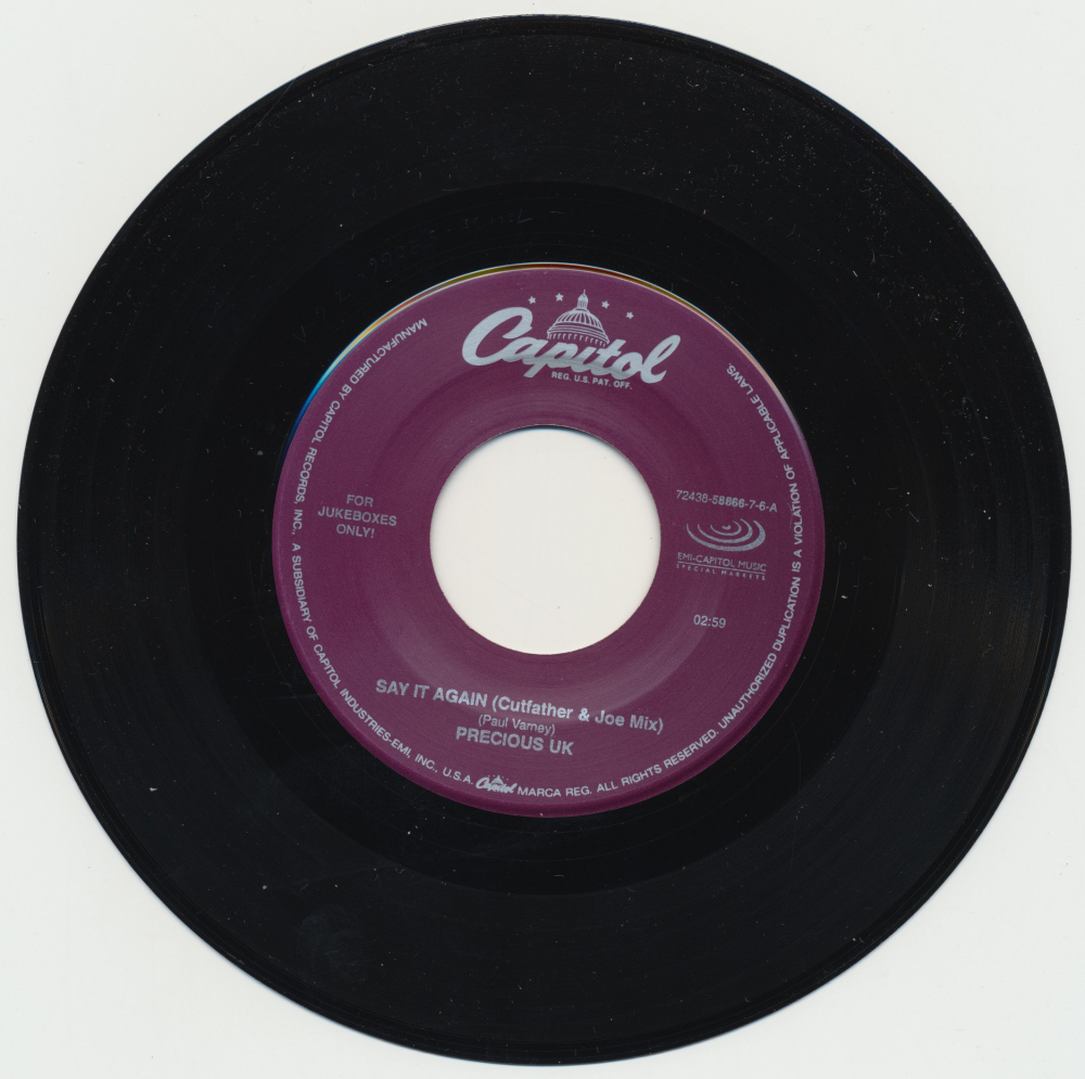 Music on vinyl: Say it again - Precious