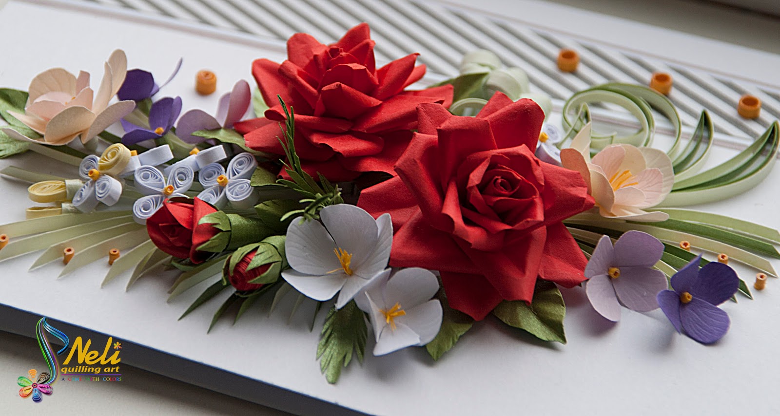 Neli Quilling Art: Red roses