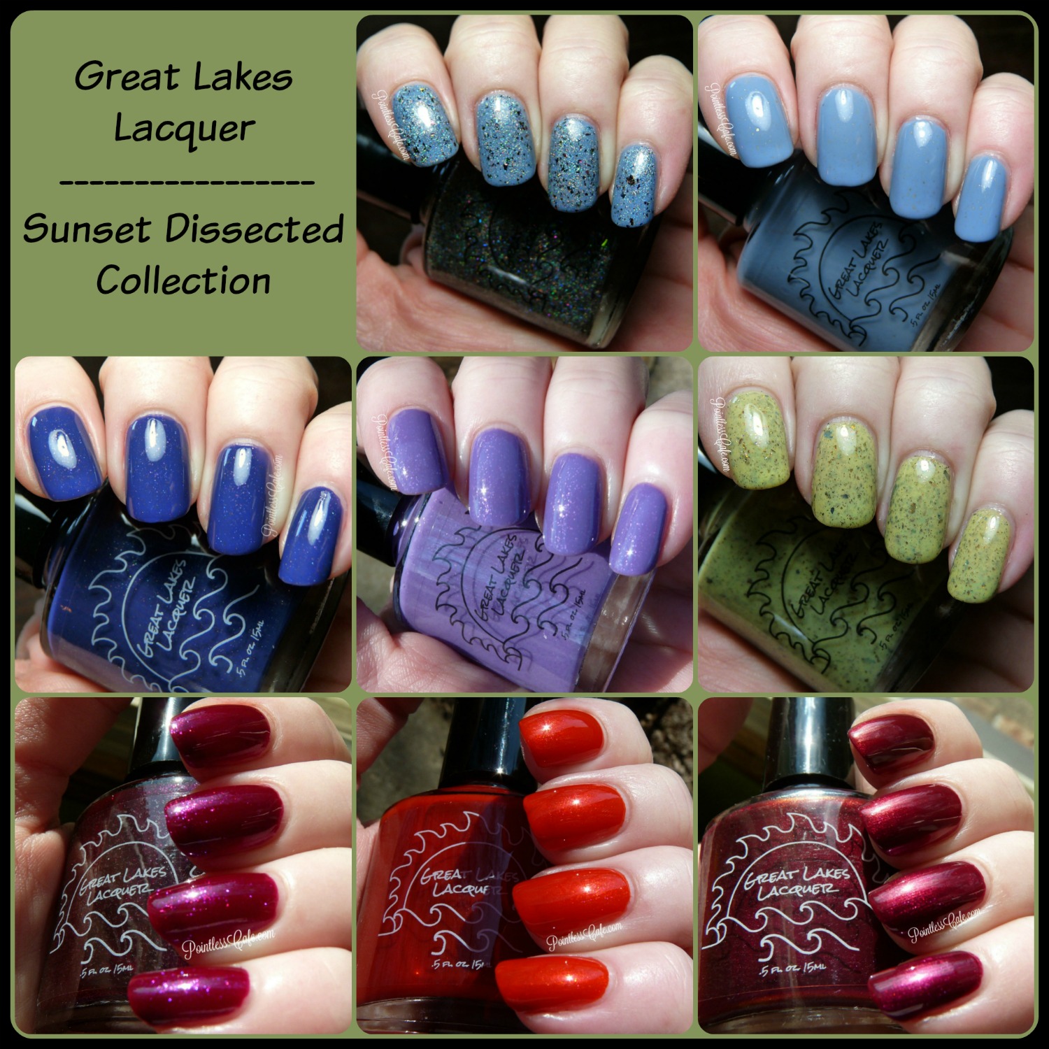 Great Lakes Lacquer Sunset Dissected Collection + LEs - Swatches and Review | Pointless Cafe