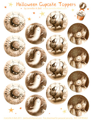 Be Different...Act Normal: 7 Free Printable Halloween Cupcake Toppers