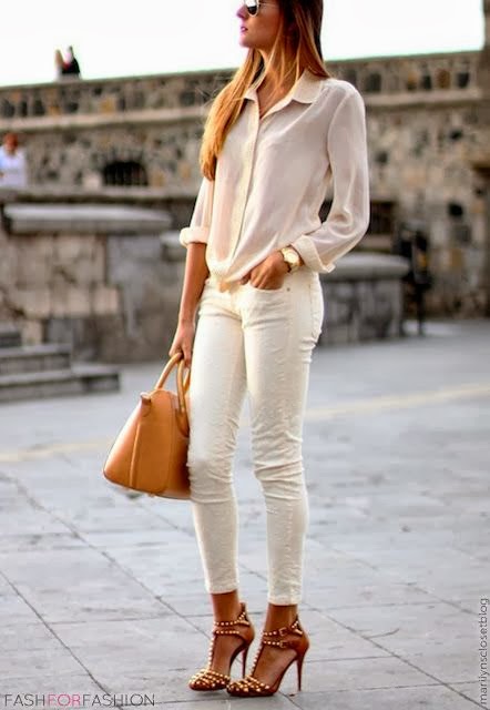 The Fabulous Fashion Styles: Pure white outfit to bring out and express ...