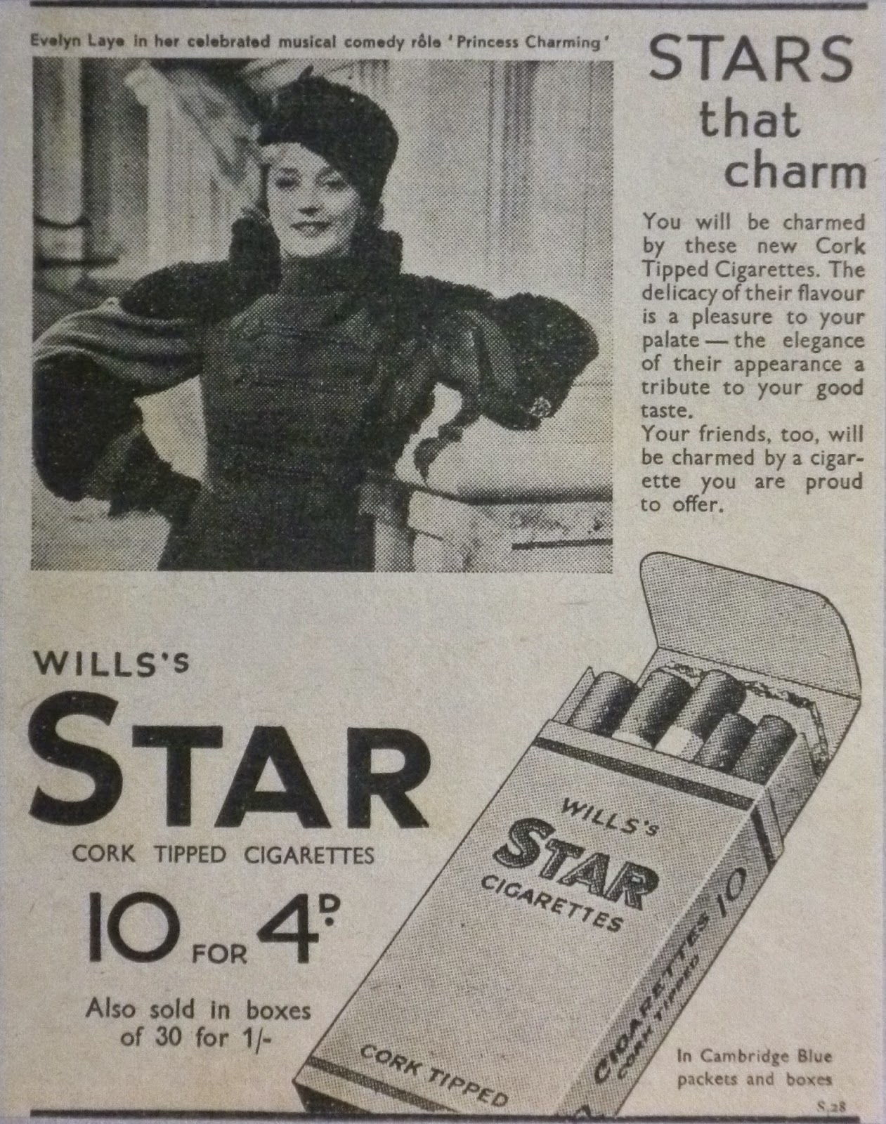 Hold The Front Page: Advert - Star cigarettes (1934)