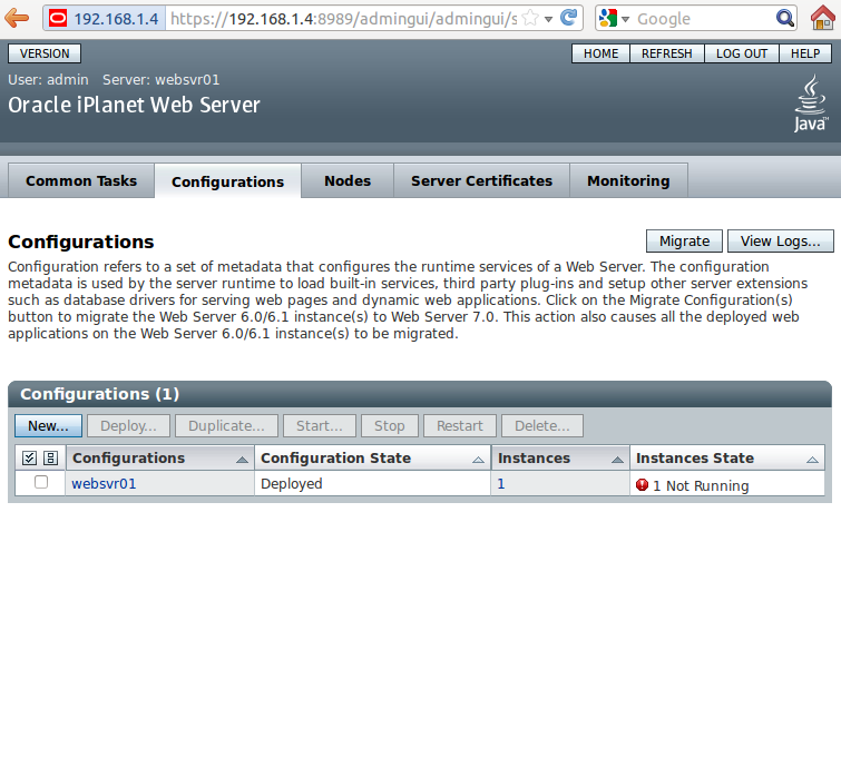 The Laboratory: iPlanet in a Solaris 11 zone (Express installation)