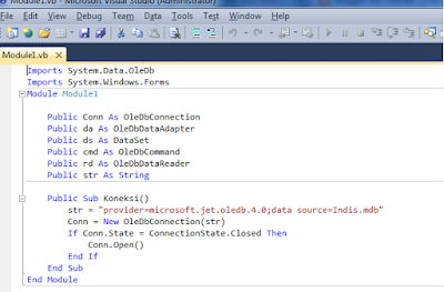 Modul Koneksi Database VB.Net Dengan MS.Access - Source Tutorial