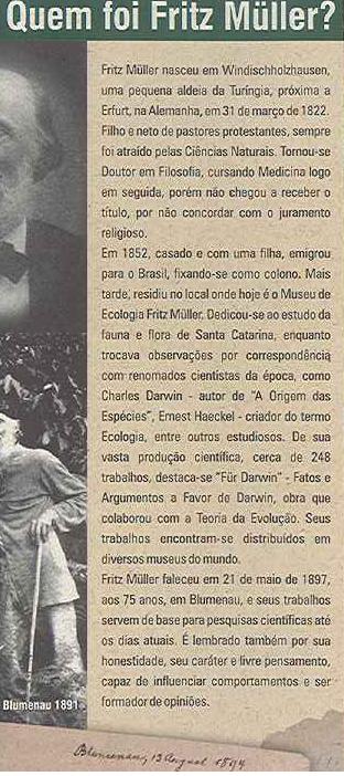 UAB BLUMENAU: Você sabe quem foi Fritz Müller