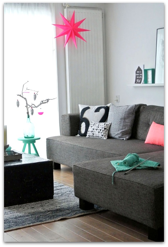 Neon colours in decoration