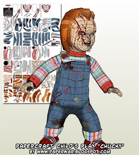 Ninjatoes' papercraft weblog: Papercraft Child's Play Chucky doll!