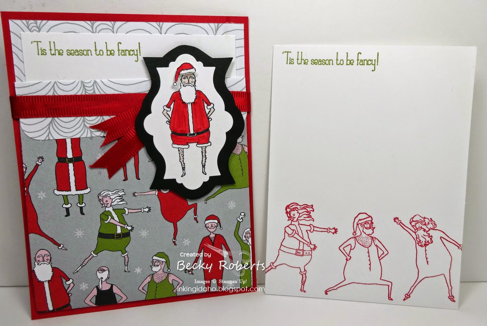 Inking Idaho: Visions of Santa Pocket Cards