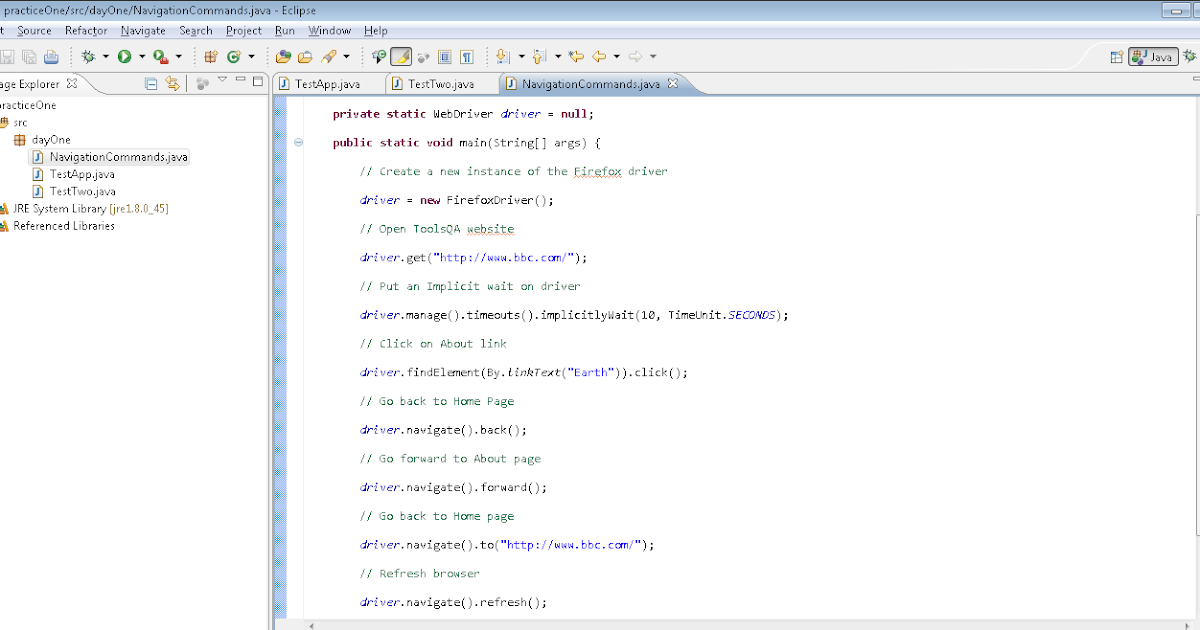 Browser Navigation Commands Selenium Webdriver ~ Learn