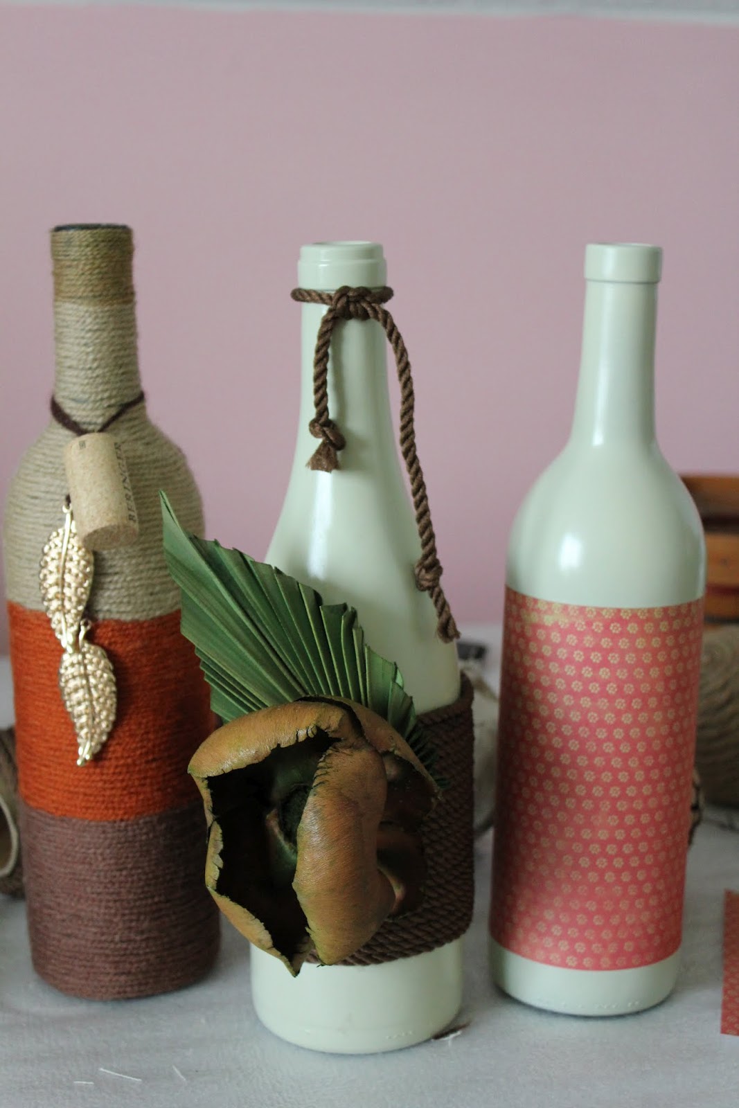 The Woman at the Well: Fall Repurposed Wine Bottles and Orbs