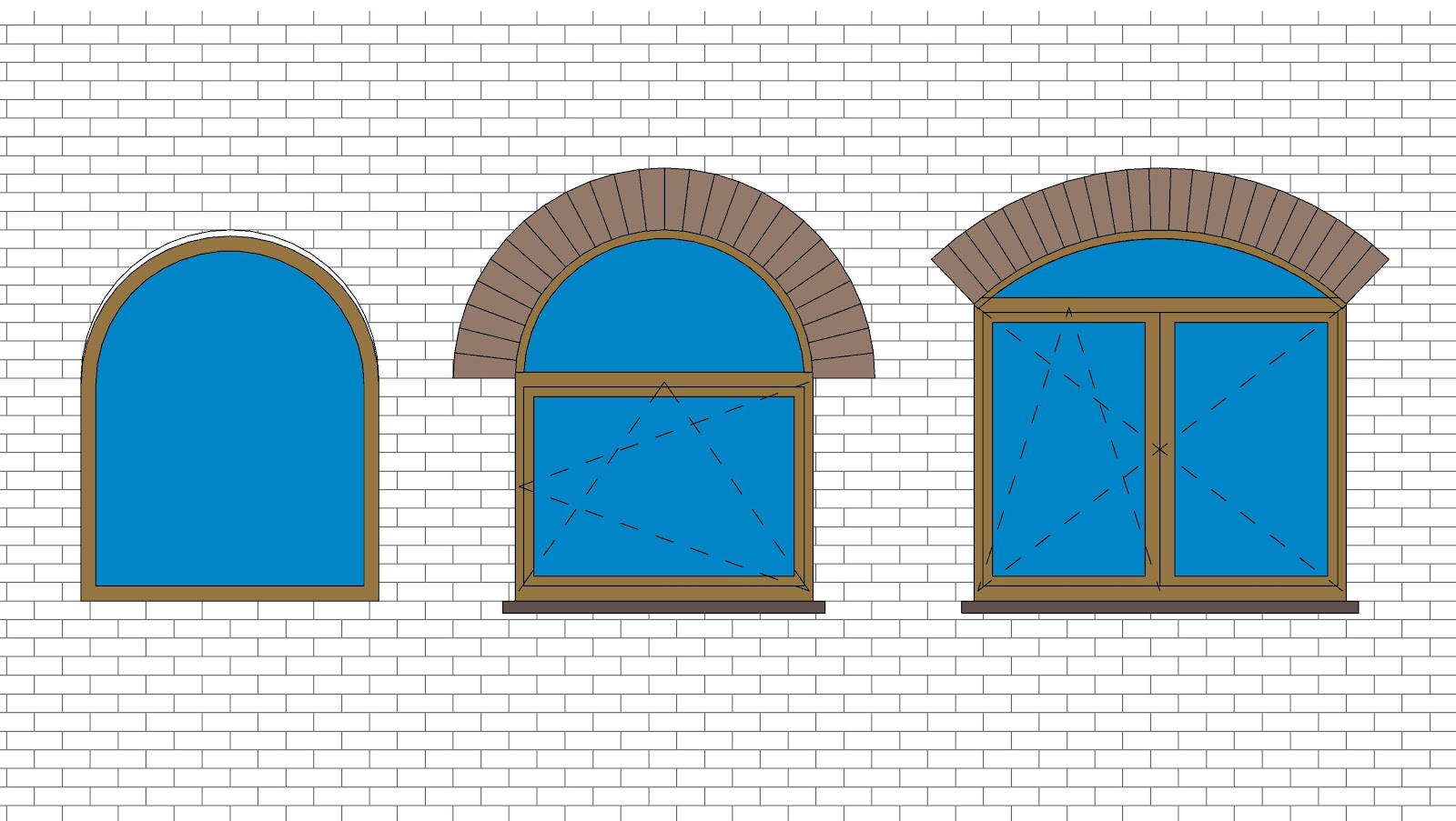 Custom Revit Families: Window with arc on top / Okno z łukową krawędzią