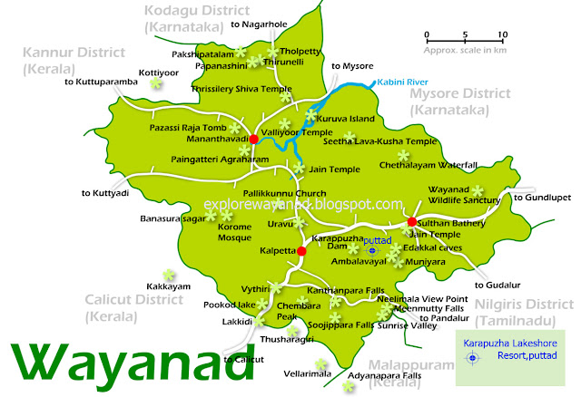 Explore Wayanad: Wayanad Tourist map