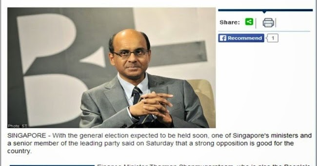 Under The Angsana Tree: Strong opposition good for party and country