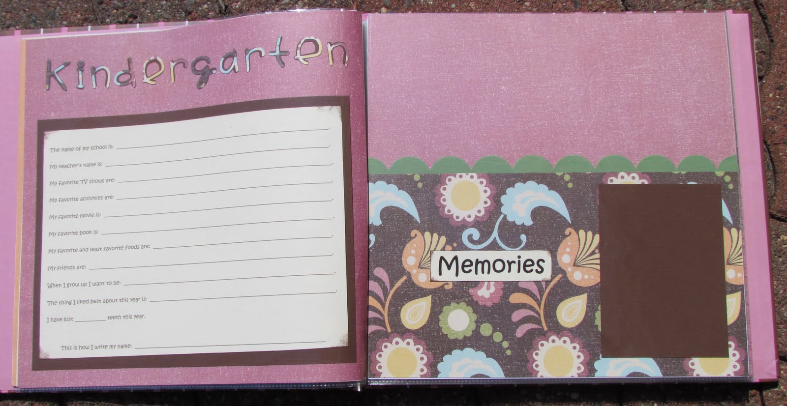 Timesaving Designs: PK-12th grade 12x12 School Memory Album