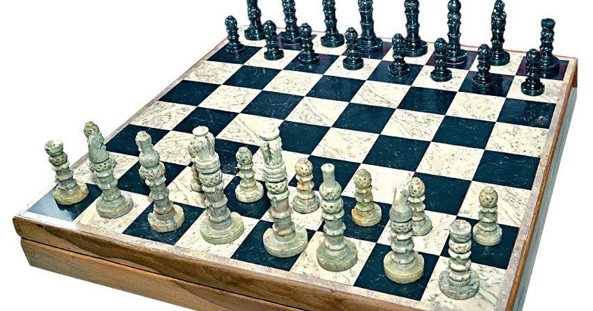 Kuwait souvenir: Soap stone Chess sets