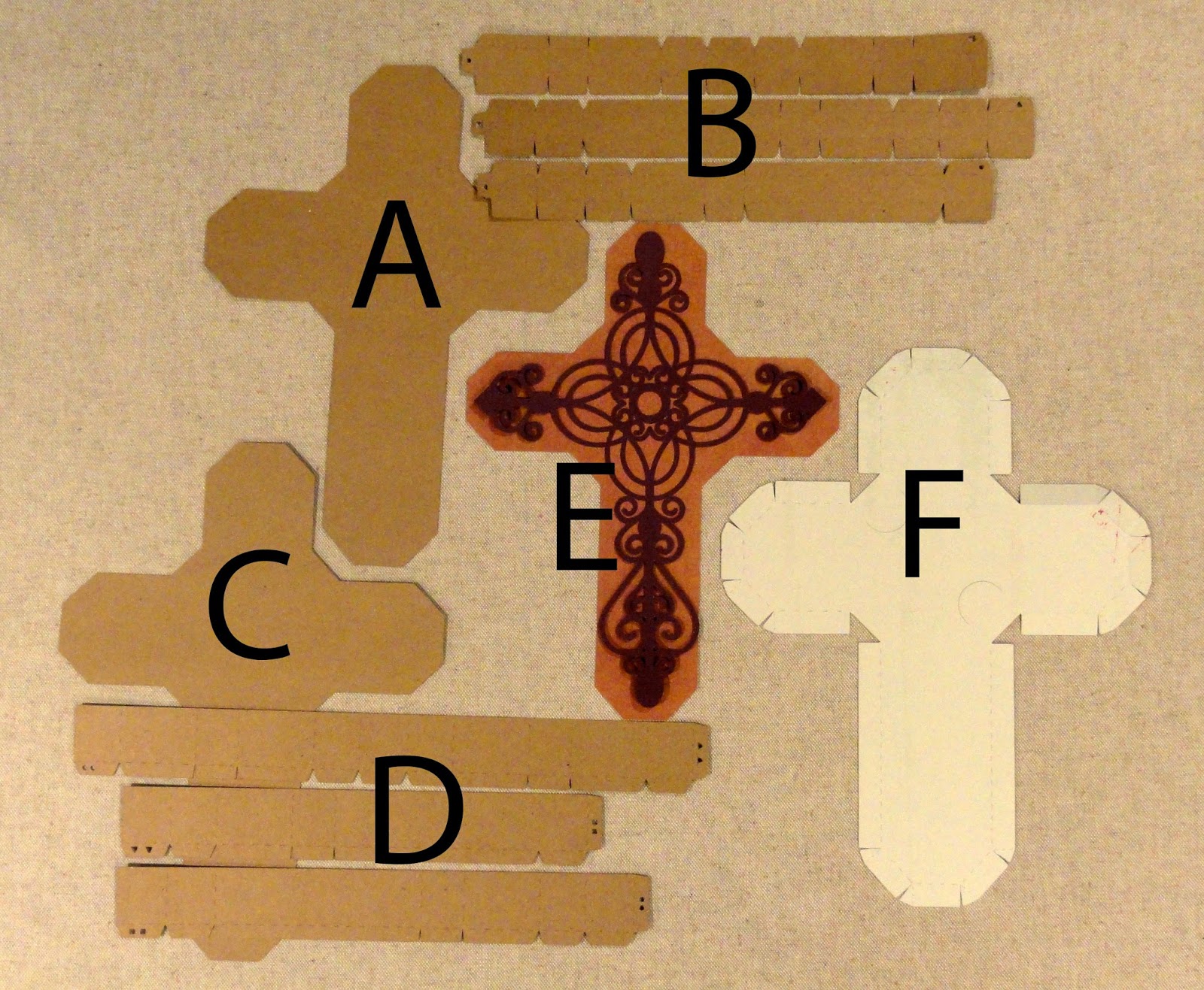 Needles 'n' Knowledge: Cross 3d Box with Swirly Overlay Assembly Guide