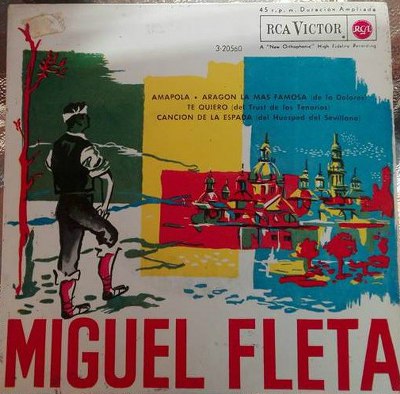 FOLK,CANTAUTORES,JOTAS Y MAS ARAGONES: MIGUEL FLETA-EP-1962