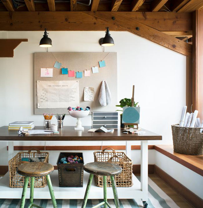 Rustik chateaux: Espacio de trabajo rustico-industrial