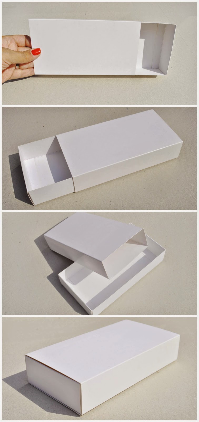 Slider boxes for cookies, shawls, ties, necklaces. Box base with sleeve ...