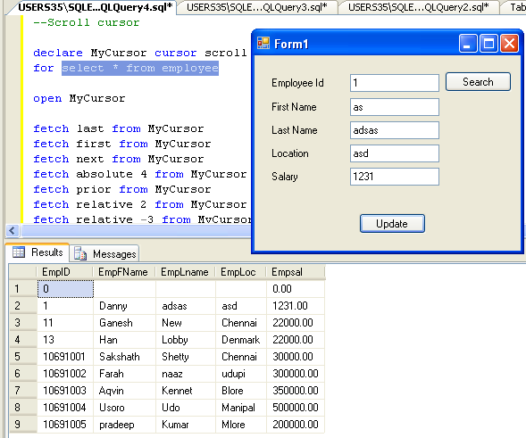 Dot Net Notes: Update Record in Table using Windows forms Application