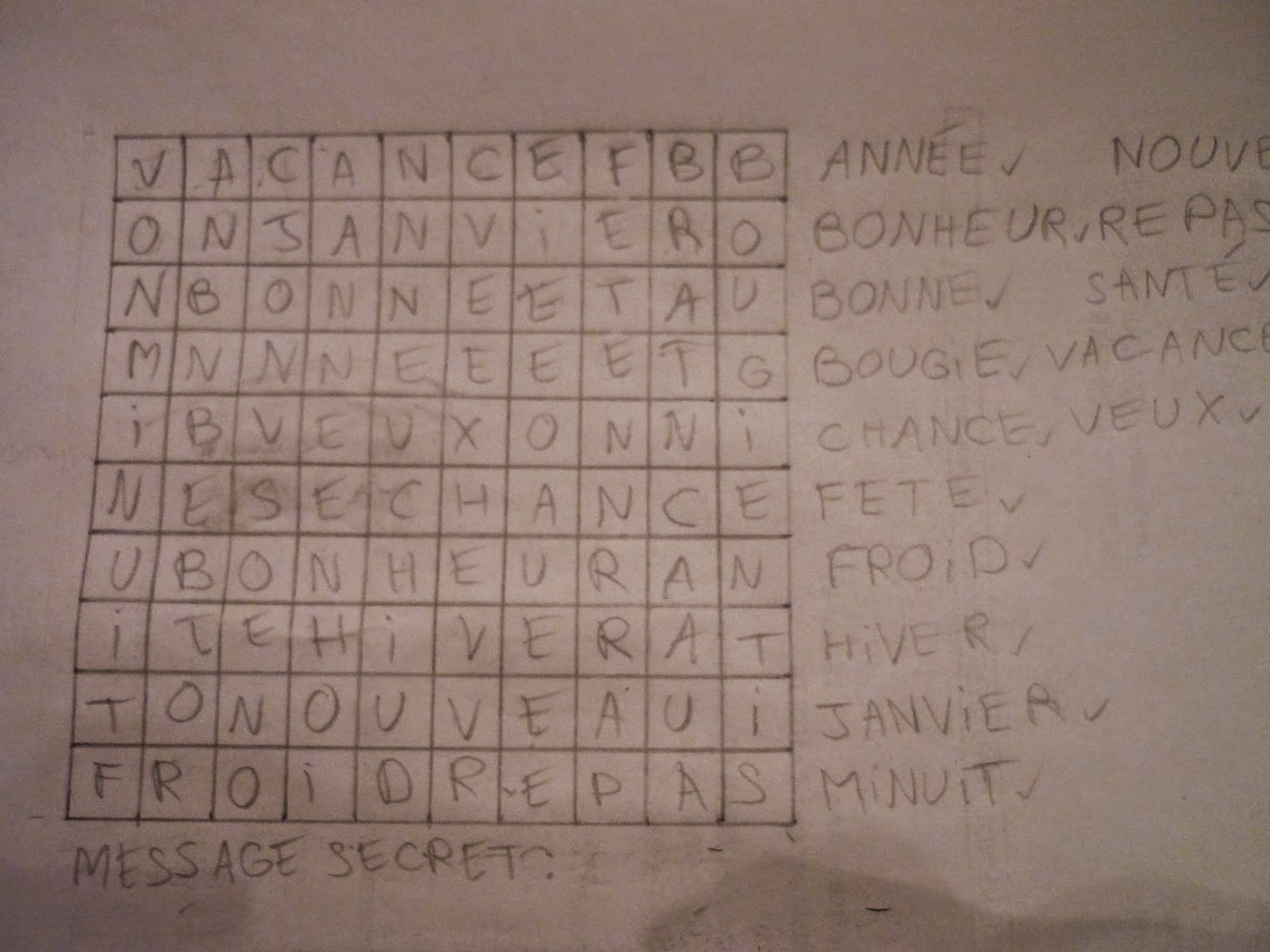 Créa Fantastik: Thème fin d'année : Comment faire un jeu de "mots cachés"