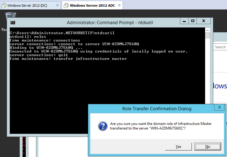 How to Transfer roles from DC to ADC in windows server 2012 ...