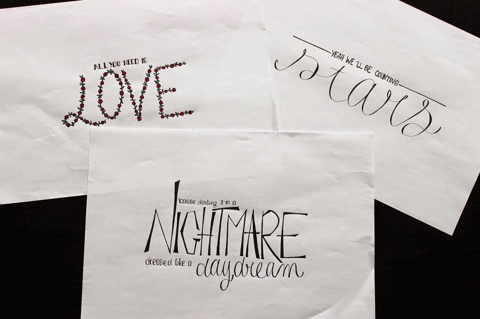 Totally Elsa: Hand Lettering: Song Lyrics #1