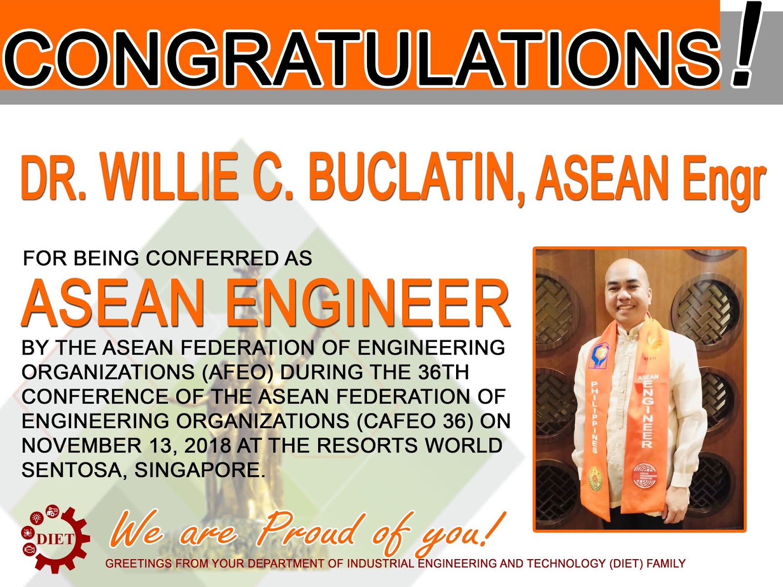 QUALITY WORKS: Buclatin confers as ASEAN Engineer