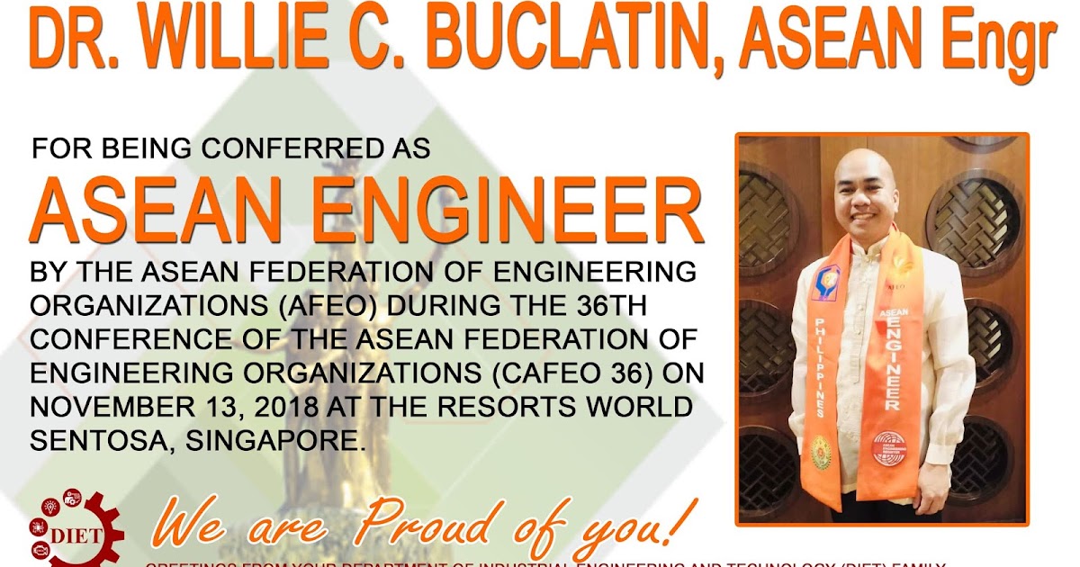 QUALITY WORKS: Buclatin confers as ASEAN Engineer