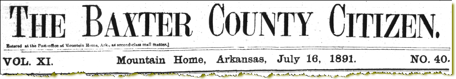 Ozarks' History: History of Baxter County by 1891