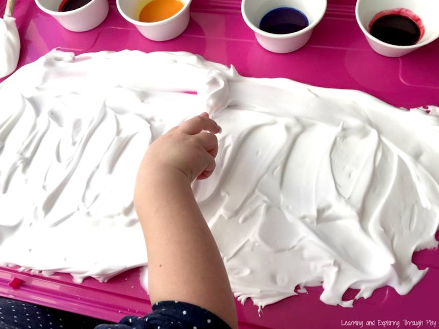 Learning and Exploring Through Play: Shaving Foam Marbling Hearts